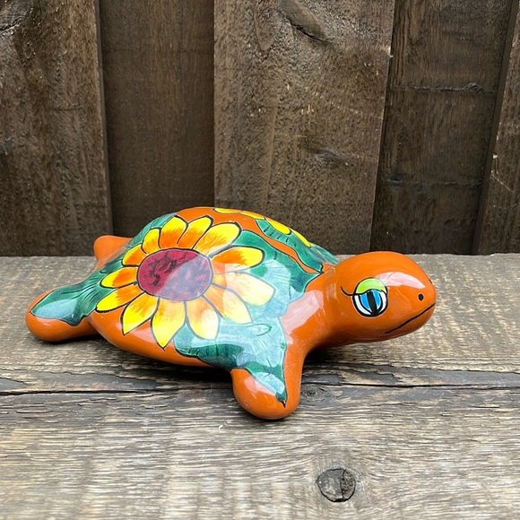 Other | Mexican Talavera Sunflower Turtle Decor Pottery | Poshmark
